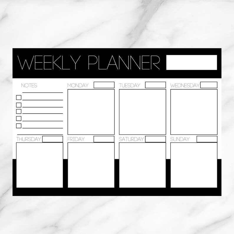 Minimalistic Weekly Planner Printable to Do List - Etsy