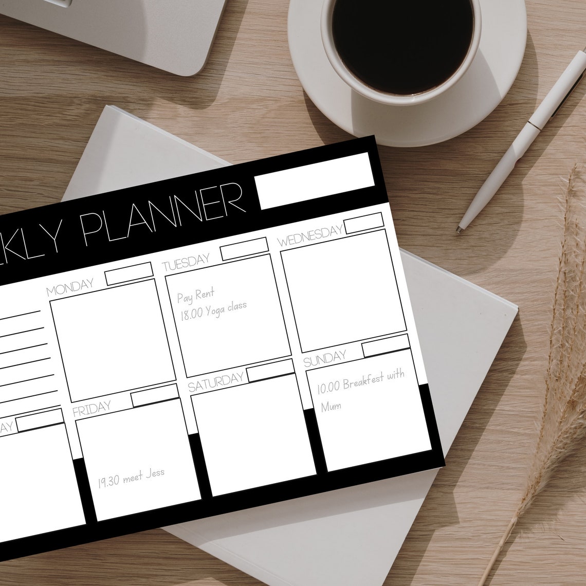 Minimalistic Weekly Planner Printable to Do List - Etsy