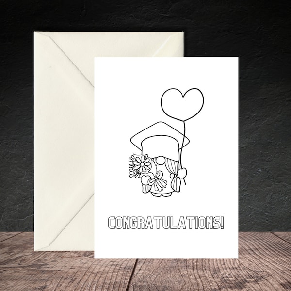 Congratulations Coloring Card - Etsy