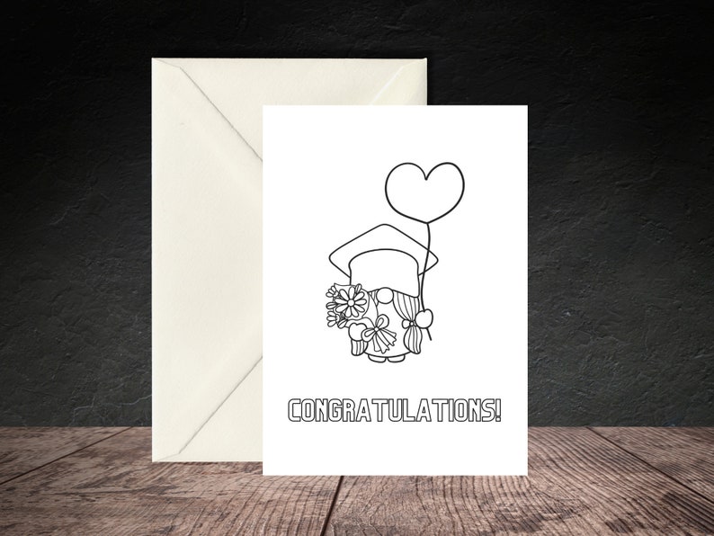 Printable CONGRATULATIONS Cards, Graduation Surprise, Coloring Card ...