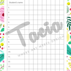 Printable Teacher Planner With Modern Floral Pattern - Etsy