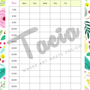 Printable Teacher Planner With Modern Floral Pattern - Etsy