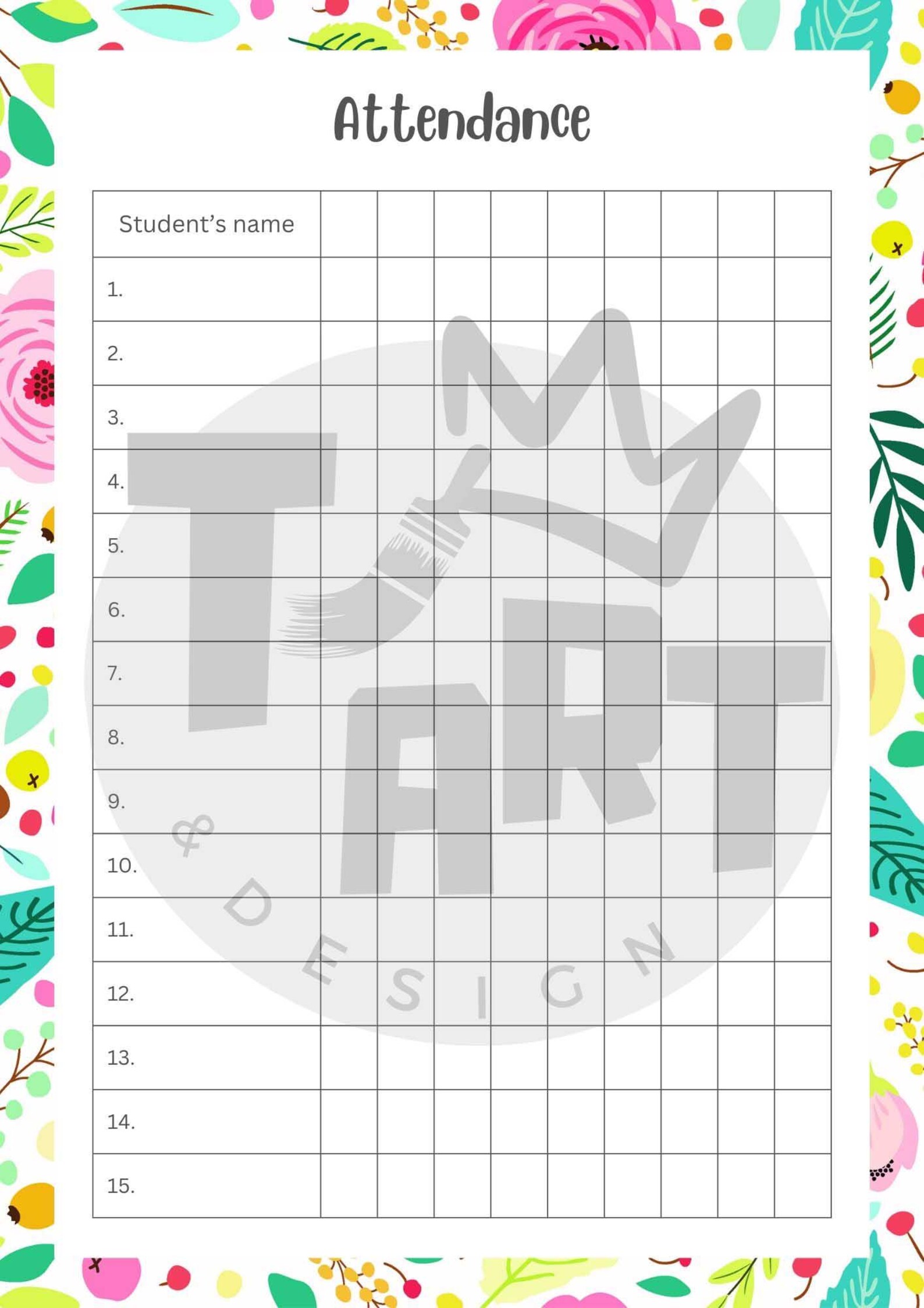 Printable Teacher Planner With Modern Floral Pattern - Etsy