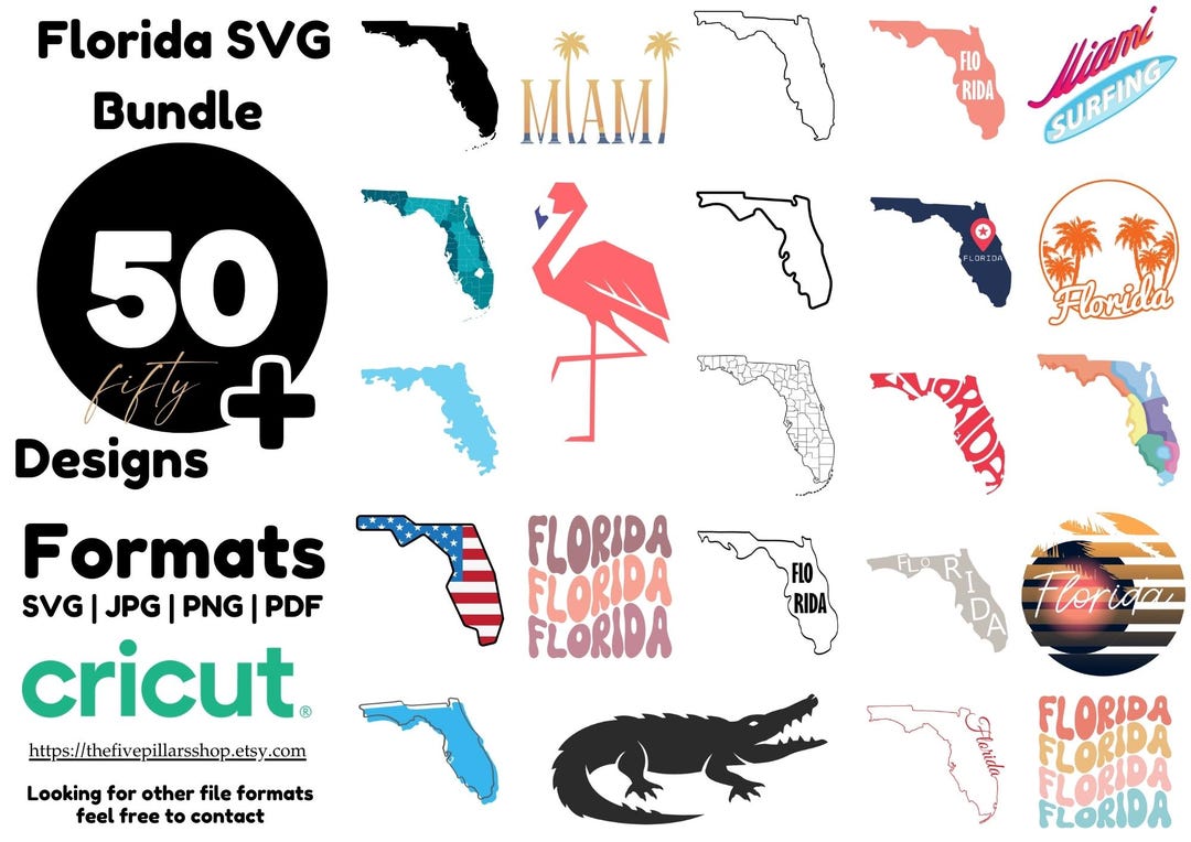 Florida State SVG, Florida Svg Bundle, 50 States Svg Bundle, America ...