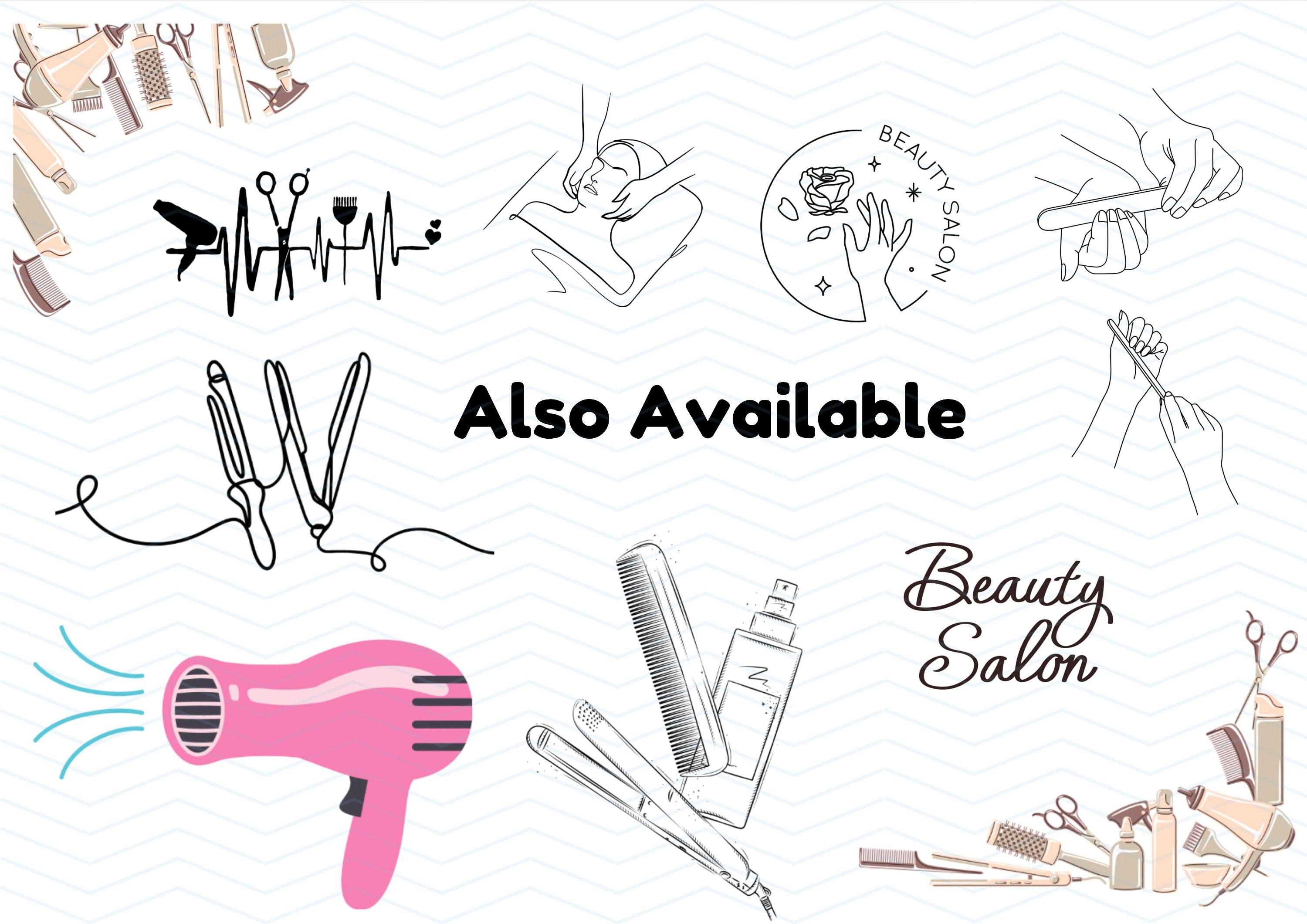 Hairdresser Svg Bundle 50 Designs, Hairdresser Vector Files, SVG, Png ...