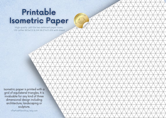 Isometric Graph Paper Digital Isometric Grid Paper PDF and - Etsy