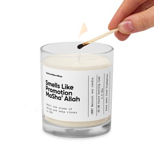 Smells Like A Promotion Soy Wax Candle, Promotion Gift Candle, Islamic ...