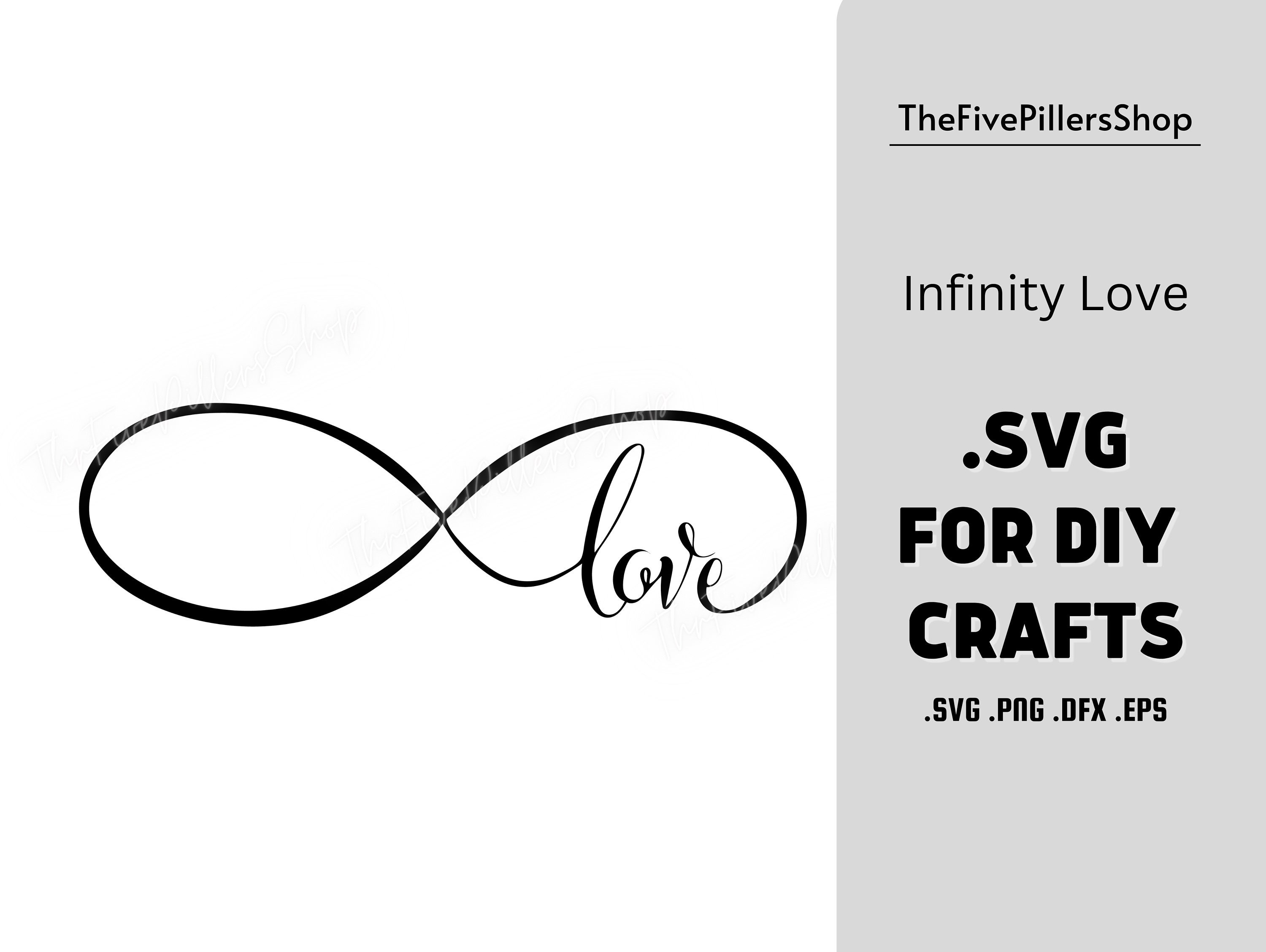 Love SVG, Infinity Love, Love Script With Infinity Symbol Svg Cutting ...