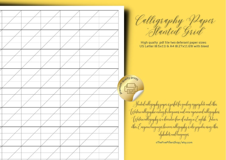 Calligraphy Paper, Slanted Grid, Calligraphy Learning, Calligraphy ...