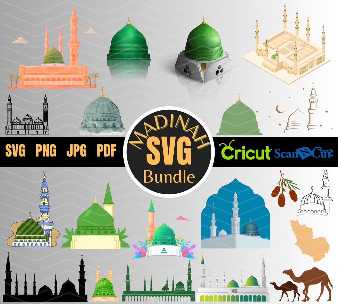 Madinah SVG Bundle, Crafting Hope: 20 Inspiring Madinah SVG Designs ...