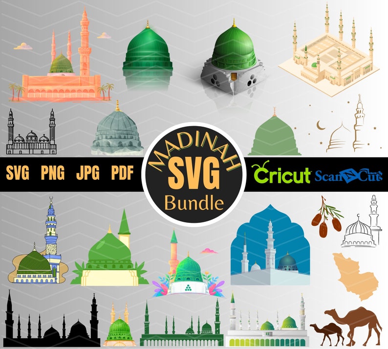 Madinah SVG Bundle, Crafting Hope: 20 Inspiring Madinah SVG Designs ...