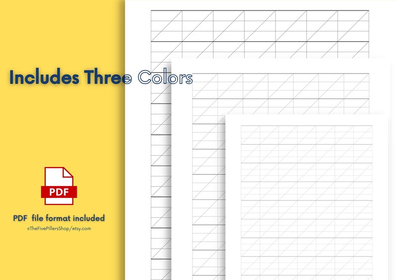 Calligraphy Paper, Slanted Grid, Calligraphy Learning, Calligraphy ...