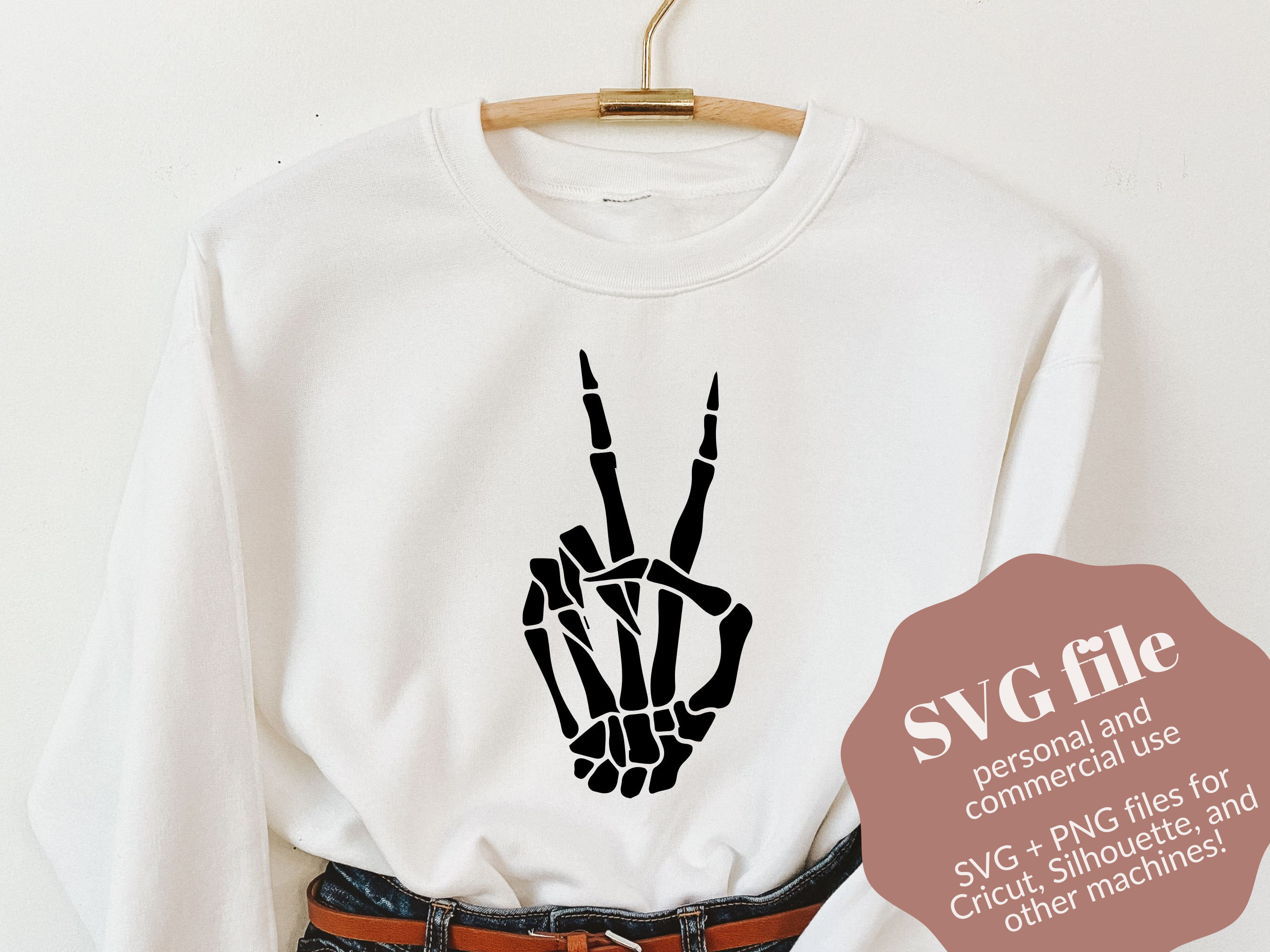 Skeleton Hand Peace Sign, Skeleton Hand SVG, Skeleton Hand Ring ...
