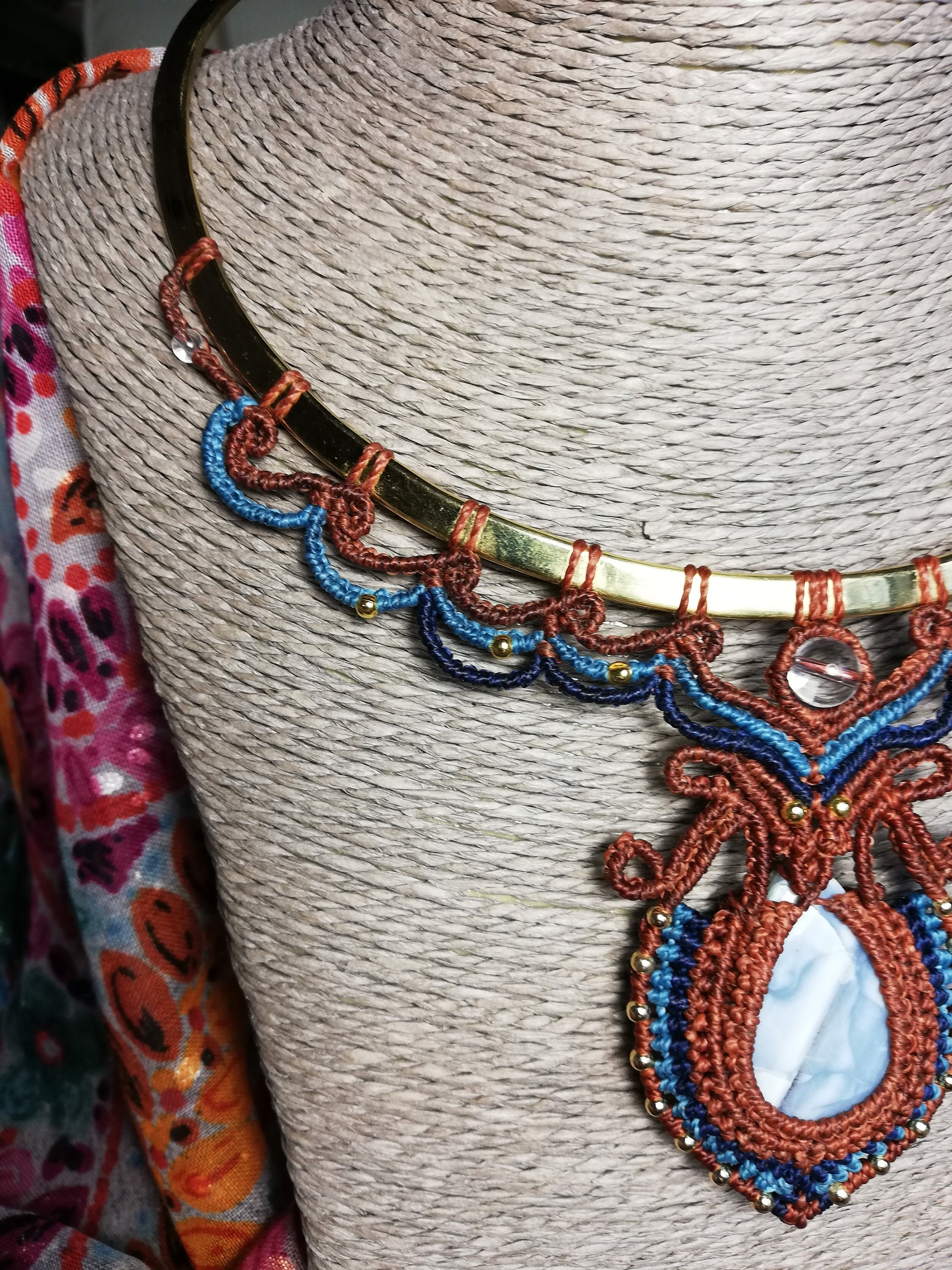 Micro-macrame Jewel. Boho Jewelry. Vintage Jewel.torque - Etsy