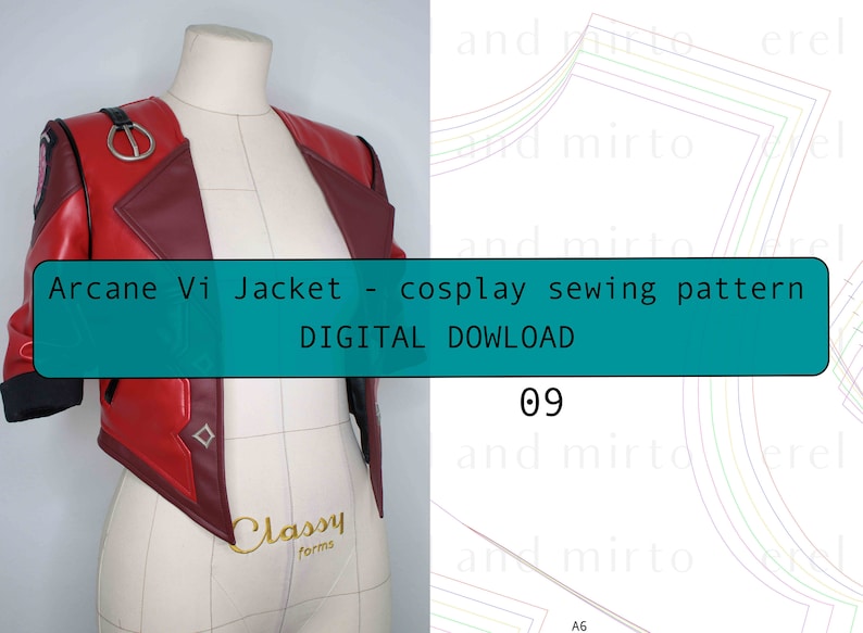 Arcane Vi League of Legends Cosplay Jacket DIGITAL SEWING | Etsy