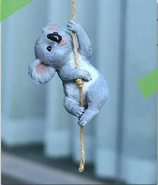 Koala Bears set of 2 Climbing on Rope Hanging Cute Animal - Etsy