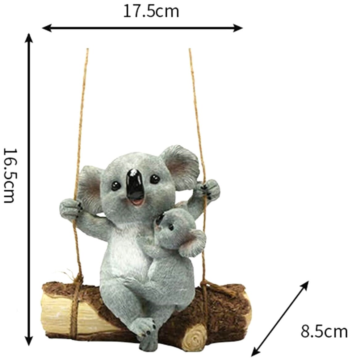 Koala Bears Swing Hanging Cute Animal Resin Simulation - Etsy