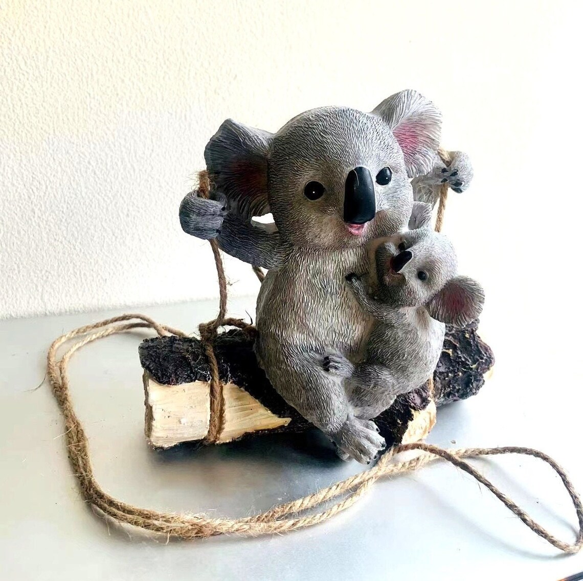 Koala Bears Swing Hanging Cute Animal Resin Simulation - Etsy