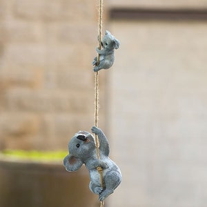Koala Bears Swing Hanging Cute Animal Resin Simulation Sculpture ...