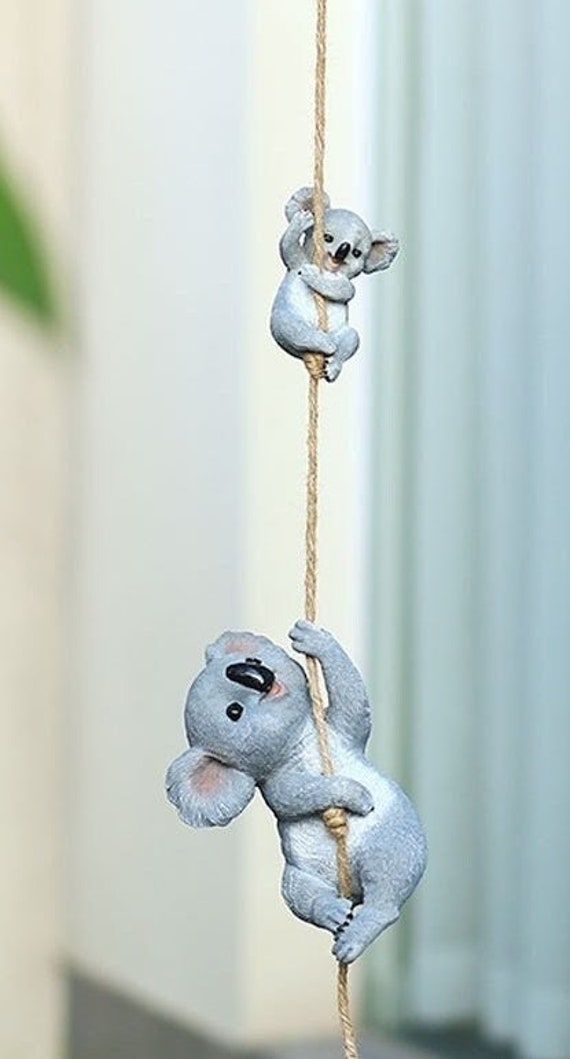 Koala Bears set of 2 Climbing on Rope Hanging Cute Animal | Etsy