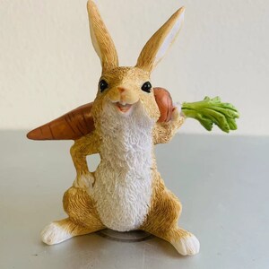 Bunny Carrying Carrot | Mini Bunny Decoration Figurines | Cute Rabbit ...