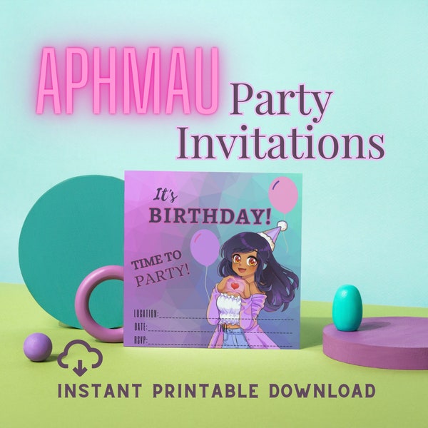Aphmau Birthday Party Invitations - Etsy