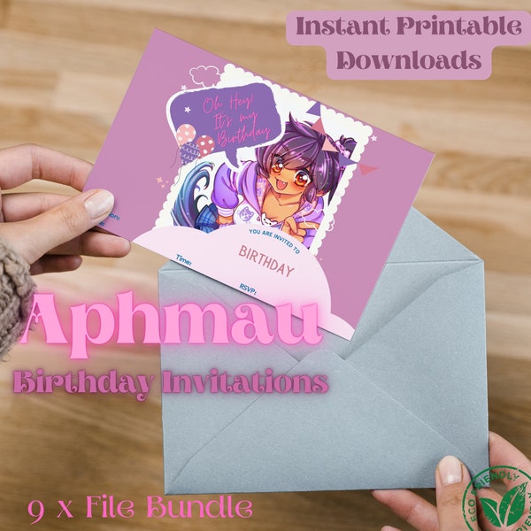 Aphmau Birthday Invitation Digital - Etsy