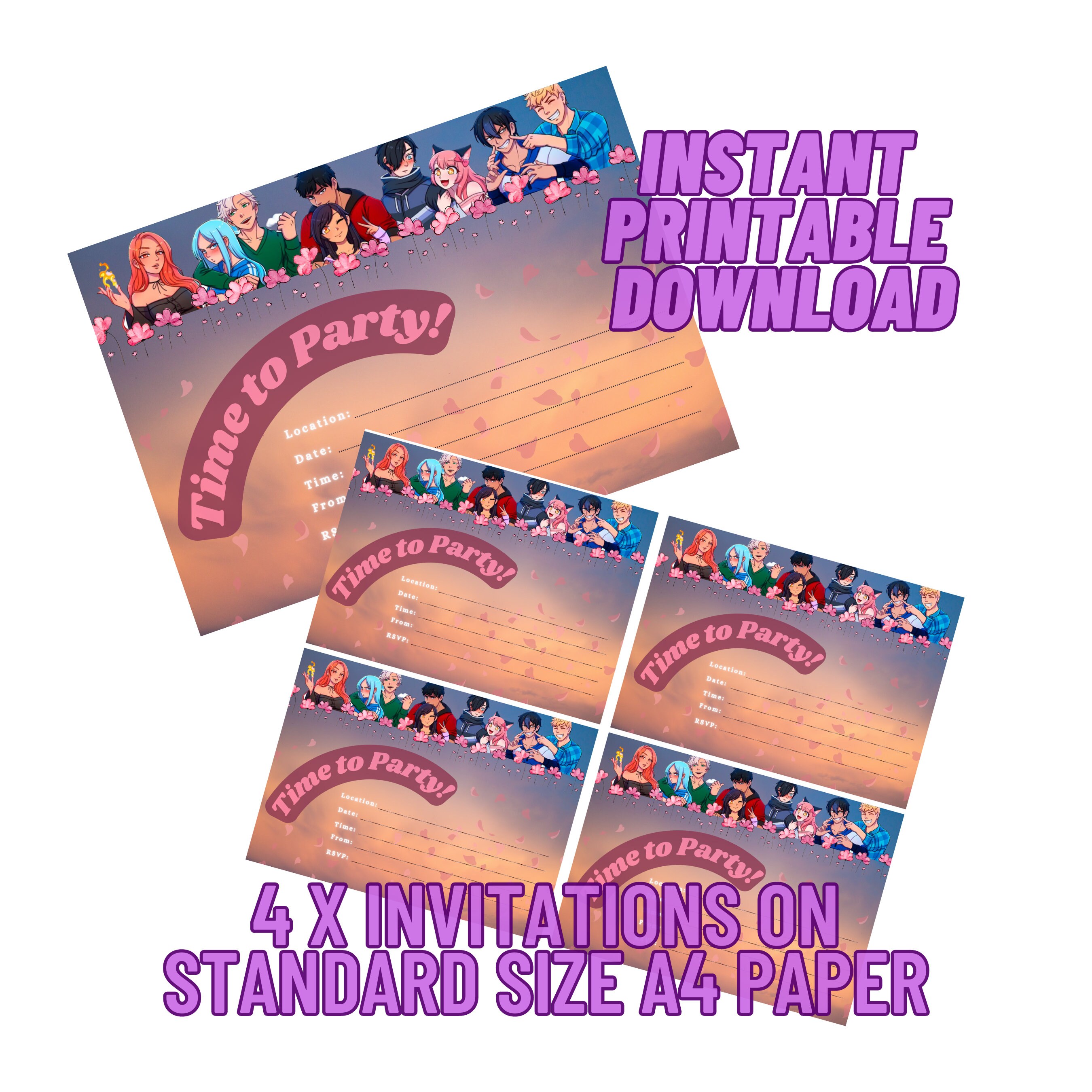 Aphmau Invitations Aphmau Printable Invitations Aphmau - Etsy Israel