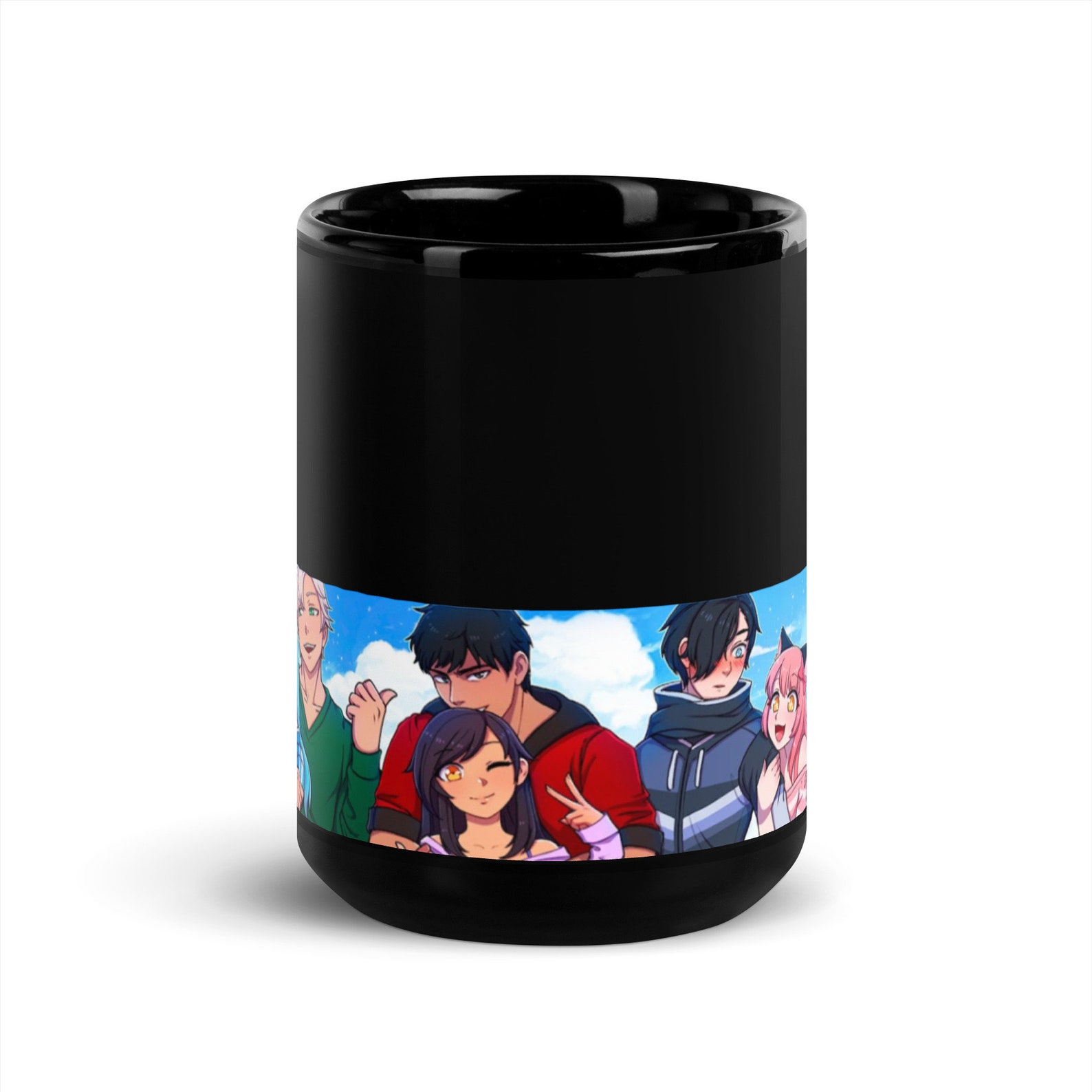 Aphmau Black Glossy Mug Aphmau Merch Aphmau Fans Aphmau Gifts Gatcha ...