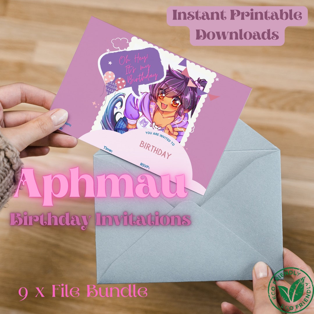 Aphmau Invitations Aphmau Printable Invitations Aphmau Instant Download ...