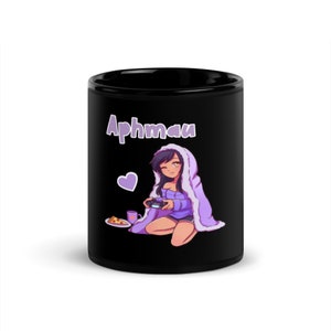 Aphmau Black Glossy Mug Aphmau Merch Aphmau Fans Aphmau Gifts Gatcha ...