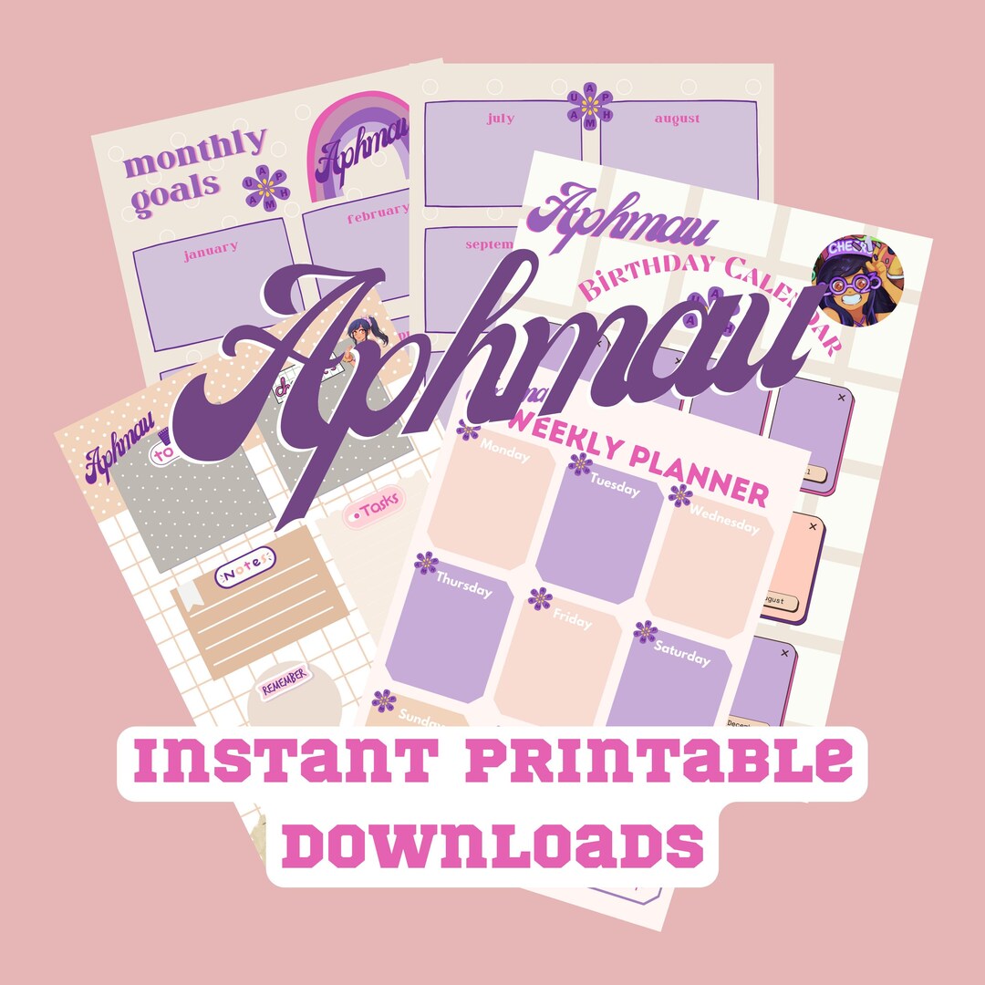 Aphmau Printable Planner Aphmau Organiser Aphmau Digital Aphmau Aphmau ...