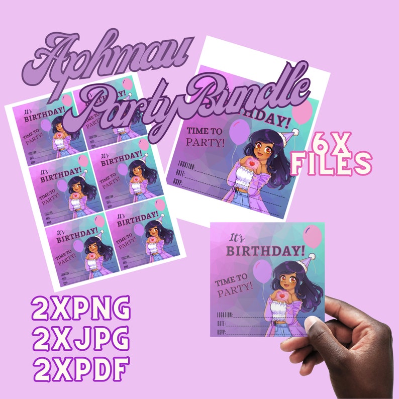Aphmau Invitations Aphmau Printable Invitations Aphmau Instant Download ...