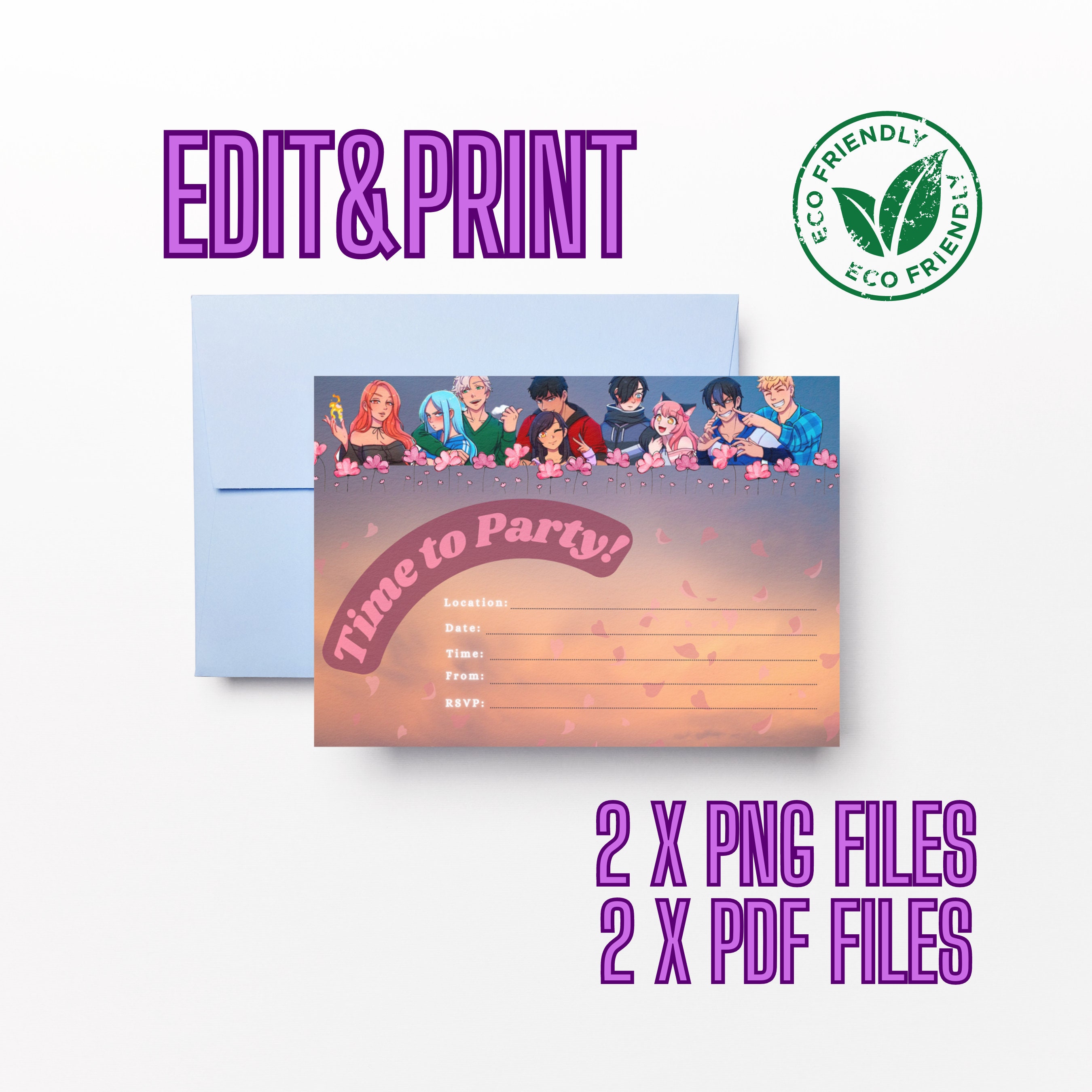 Aphmau Invitations Aphmau Printable Invitations Aphmau - Etsy Israel