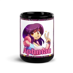 Aphmau Black Glossy Mug Aphmau Merch Aphmau Fans Aphmau Gifts Gatcha ...