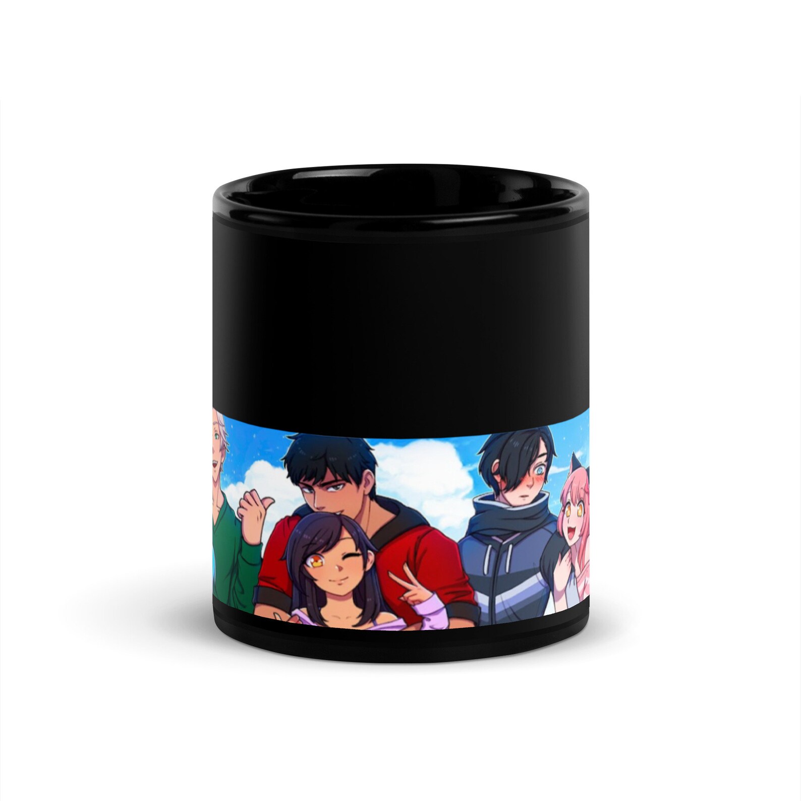 Aphmau Black Glossy Mug Aphmau Merch Aphmau Fans Aphmau Gifts Gatcha ...