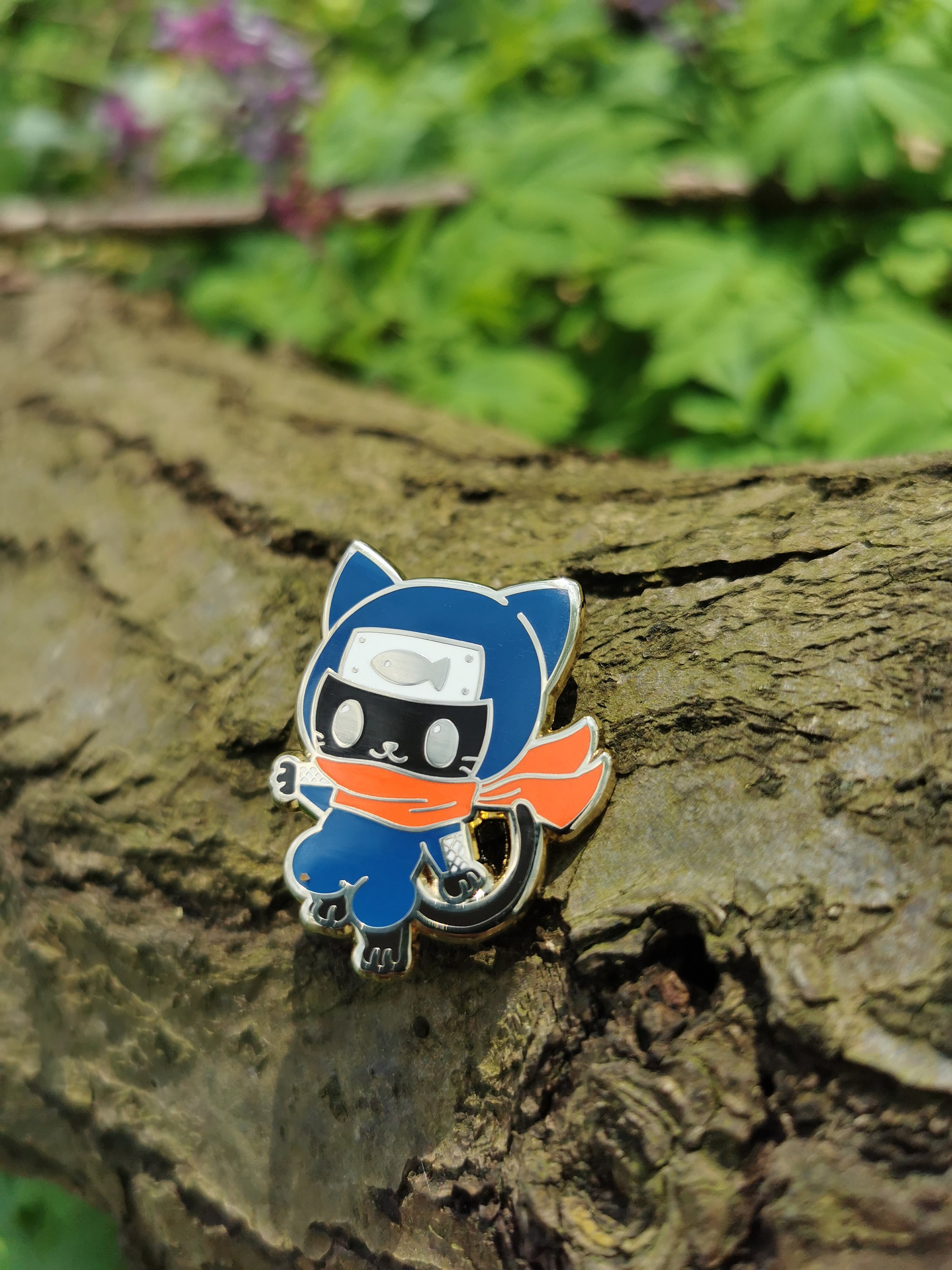 Ninja Neko Cat Enamel Pin, Japanese Motif Enamel Pins, Hard Enamel - Etsy