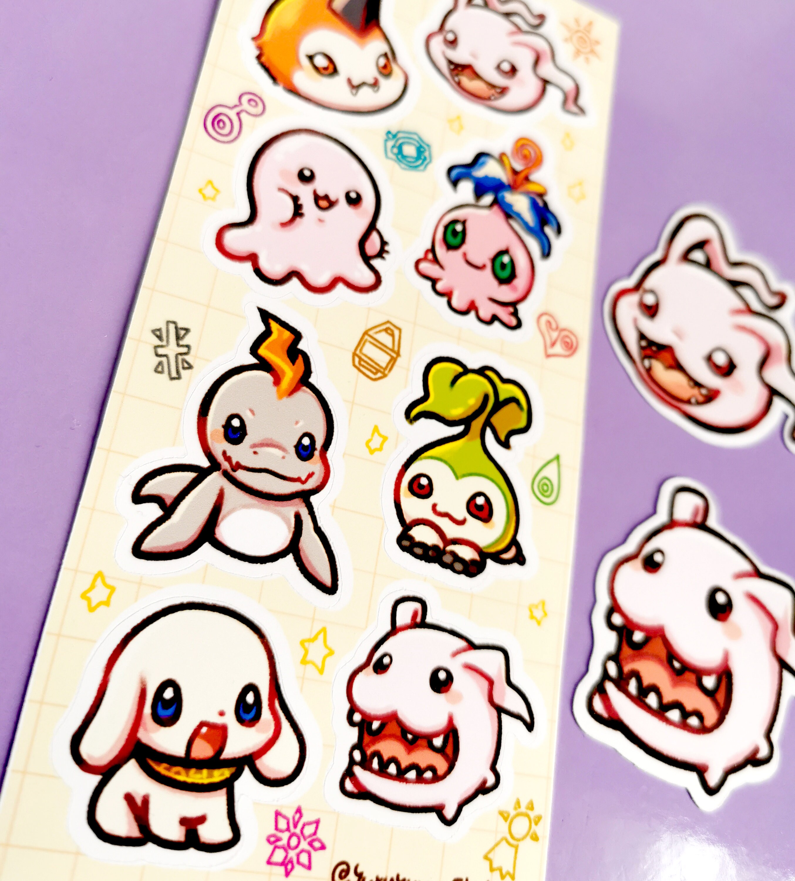Digimon Adventure Baby2 Vinyl Sticker Sheet / Die Cut Vinyl Stickers ...