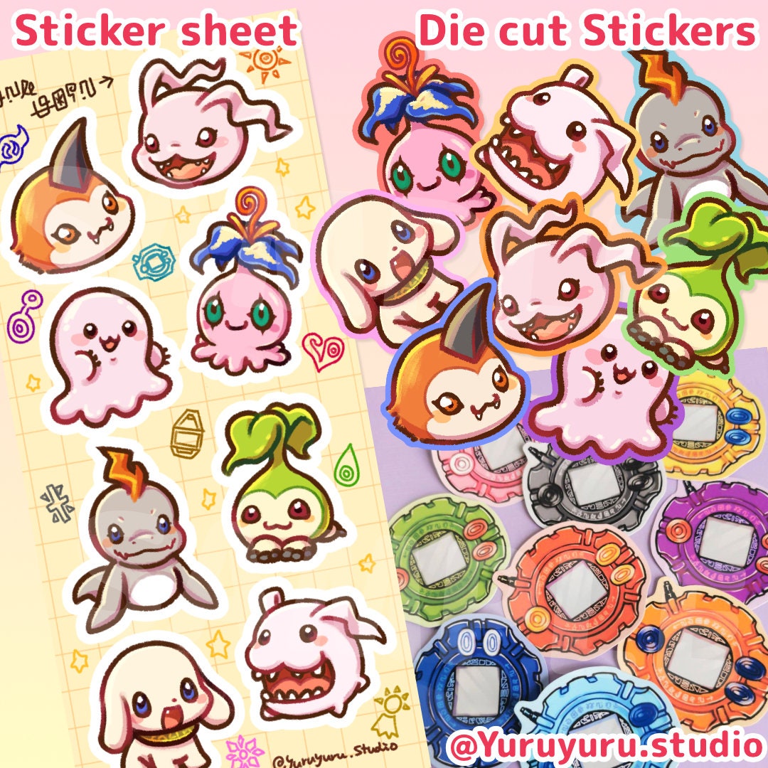 Digimon Adventure Baby2 Vinyl Sticker Sheet / Die Cut Vinyl Stickers ...