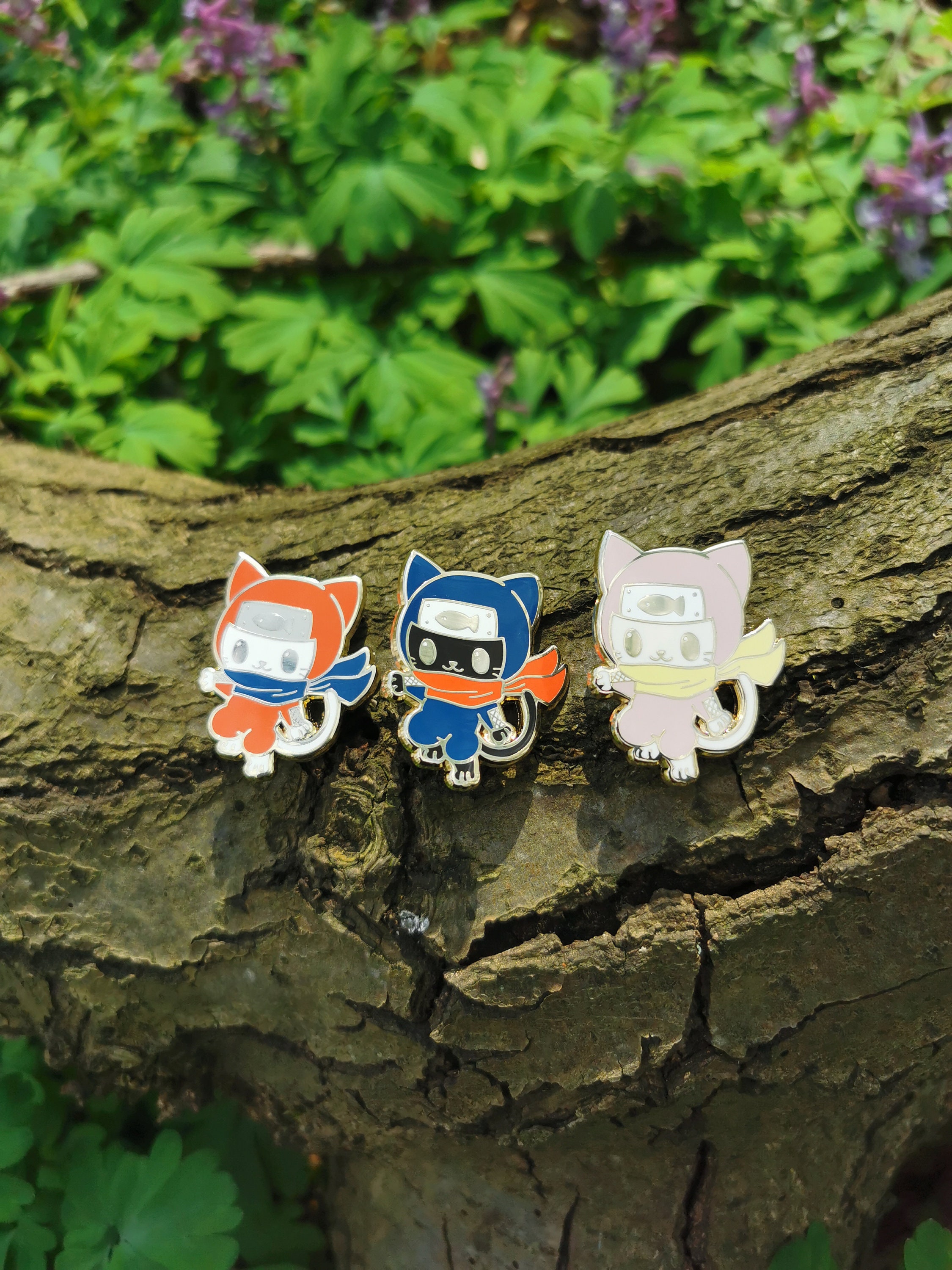 Ninja Neko Cat Enamel Pin, Japanese Motif Enamel Pins, Hard Enamel - Etsy