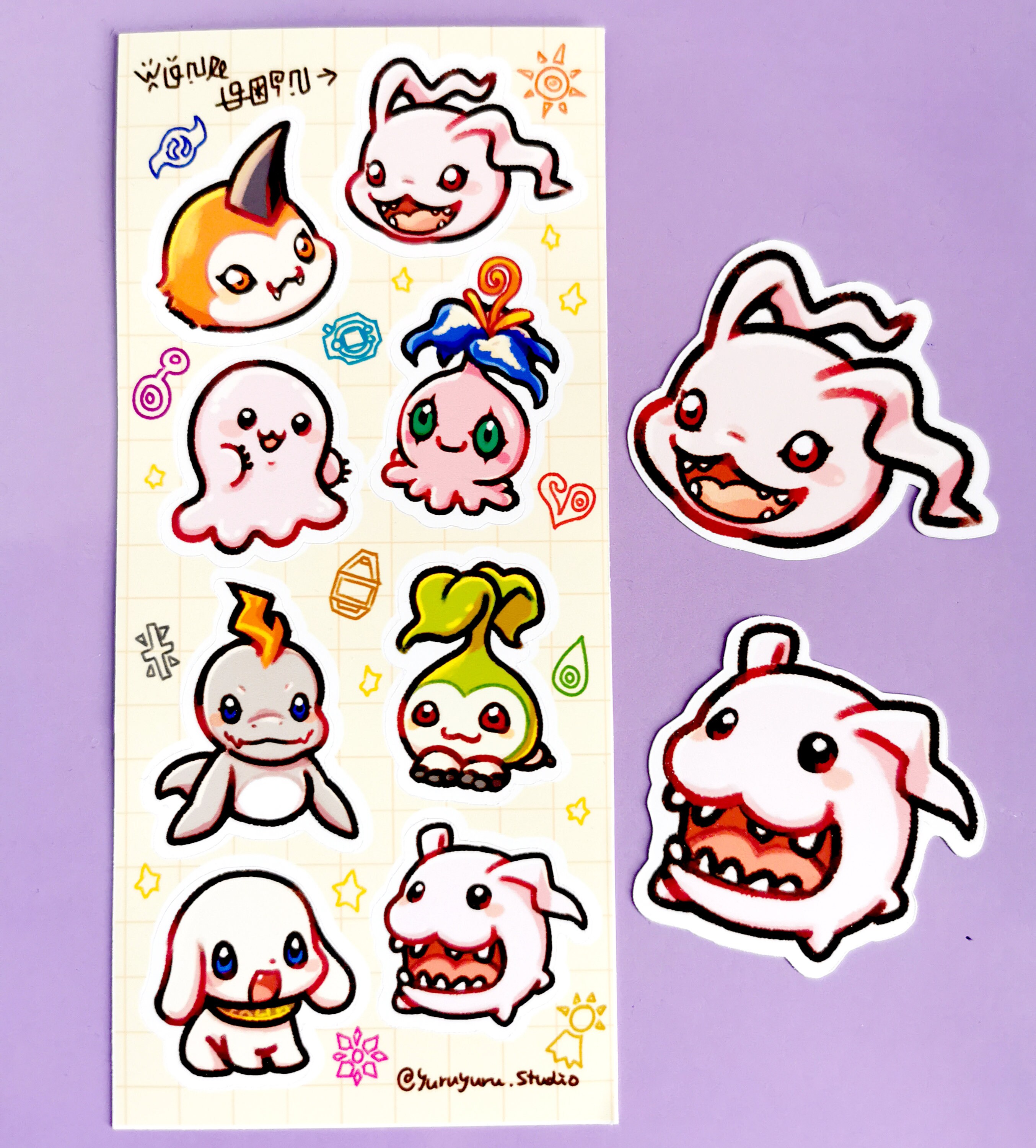 Digimon Adventure Baby2 Vinyl Sticker Sheet / Die Cut Vinyl Stickers ...