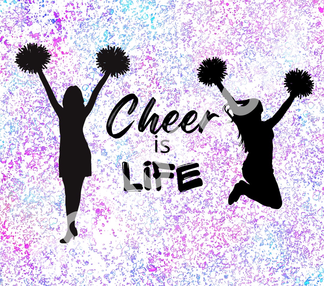 Cheer is Life Splatter Speckle Tumbler PNG Wrap Digital Image - Etsy