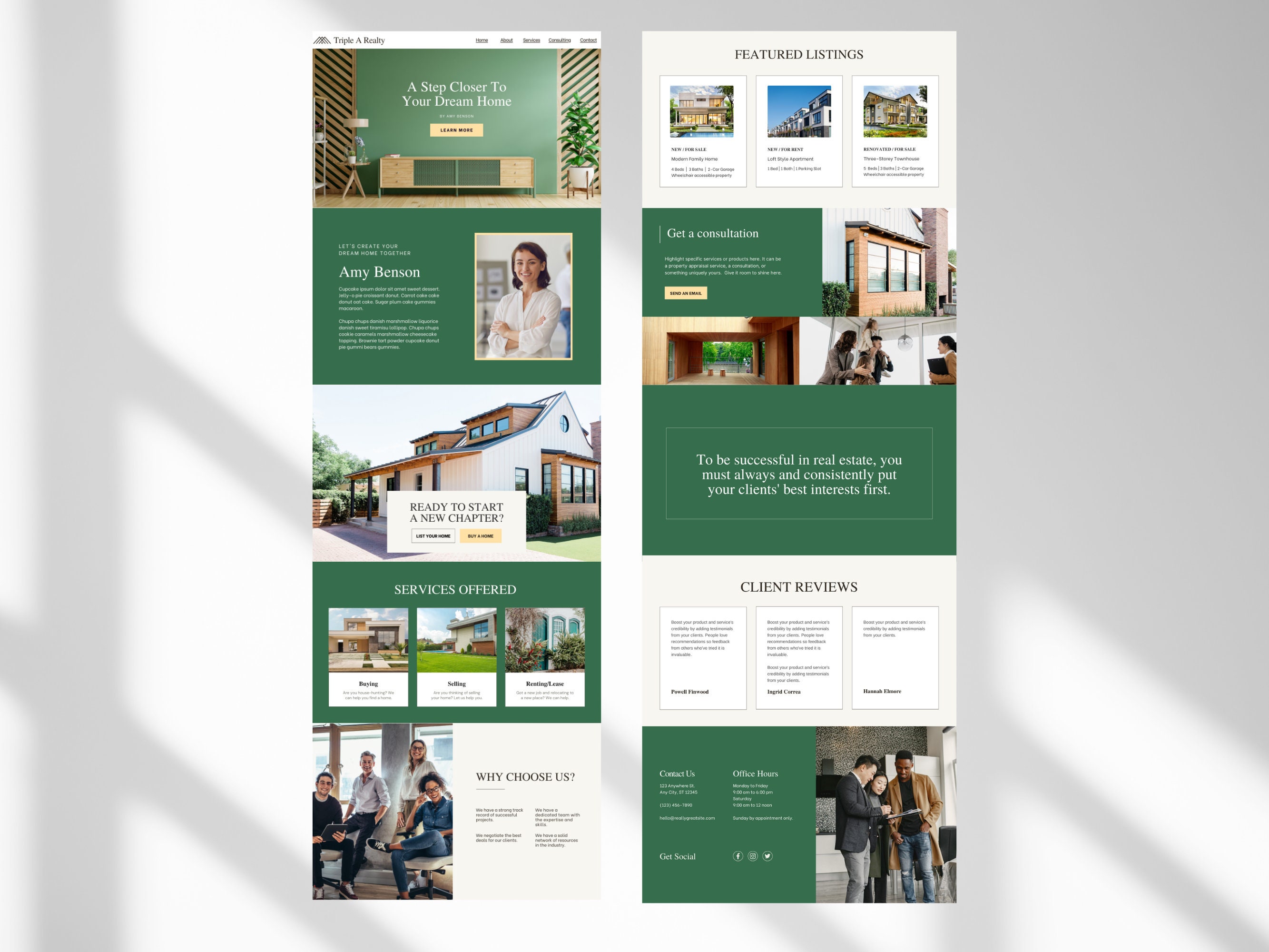 Real Estate Canva Website Template Landing Page Luxury Realtor ...