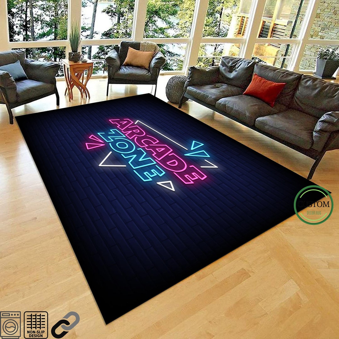 Arcade Zone Rug for Gaming Room Popular Gaming Rug Cool - Etsy
