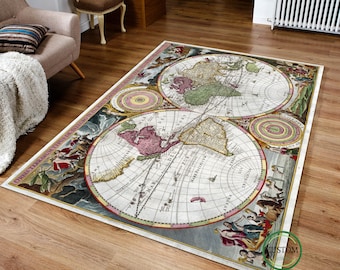 Vintage World Map - Etsy