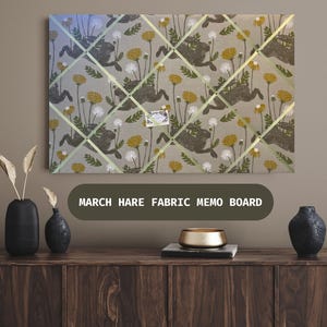 Bespoke Handcrafted Lightly Padded Fabric Notice Bulletin Memo Board ...