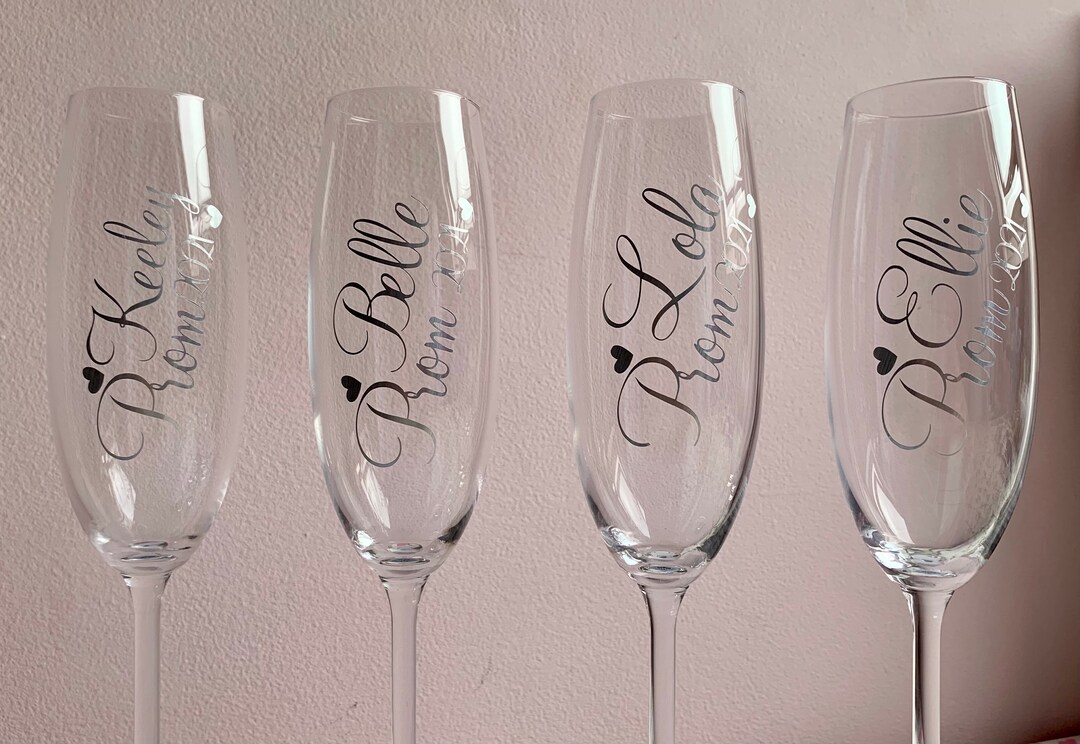 Personalised Customised Prom / Special Occasion Glass Choose Colour ...