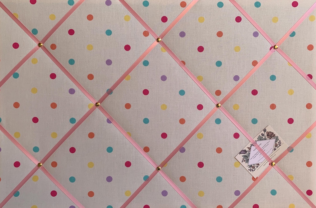 Sunshine Multicolour Dotty Lightly Padded Fabric Notice / Bulletin ...