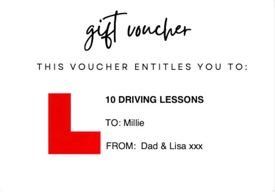 Customisable Gift Voucher Instant Digital Download Editable PDF ...