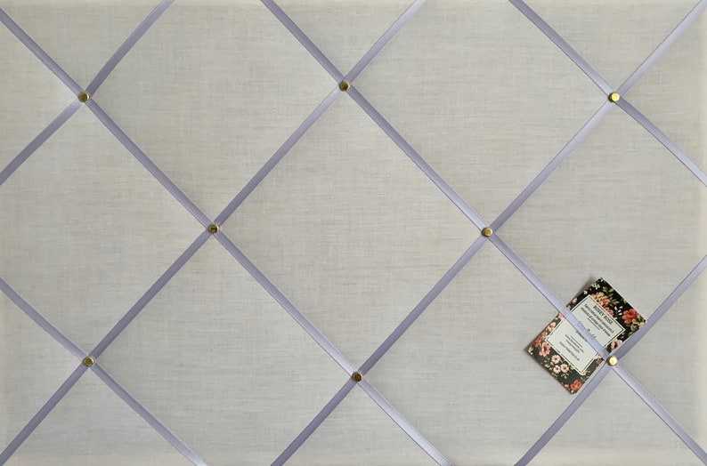 White Cotton Lightly Padded Fabric Notice / Memo Board - Bespoke ...